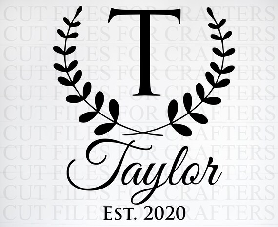 Personalized Letter T Monogram Svg Personalized Last Name | Etsy