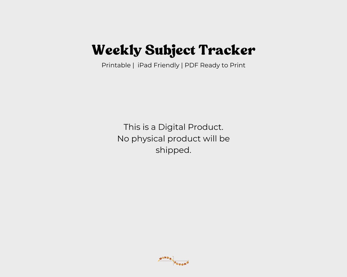 Study Planner Page Digital Weekly Tracker | Undated Planner | A4 PDF ...