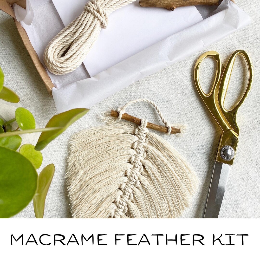 DIY Macrame Kit,craft Kits,macrame Kit,craft Kit,macrame Leaf Wall ...
