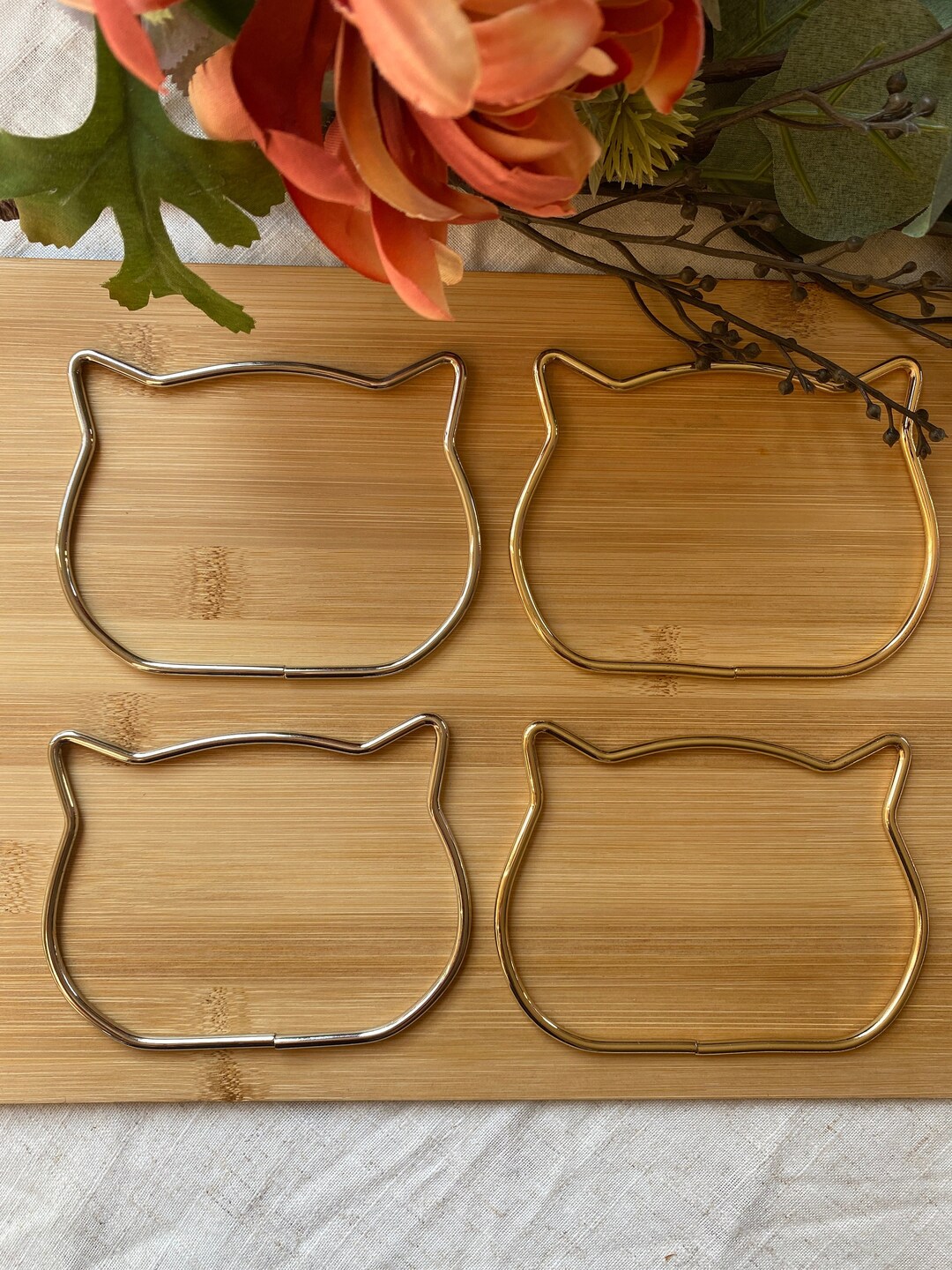 Cat Head Shape Bag Handles,metal Bag Handles,macrame Bag Handles,diy ...