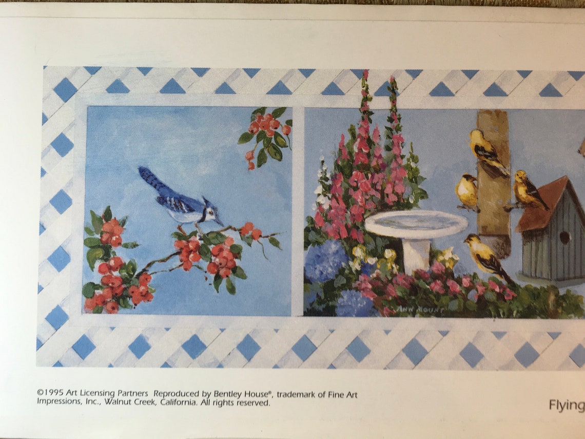 Set of Two 4x13 Ann Mount Prints 1995. country Cat and - Etsy