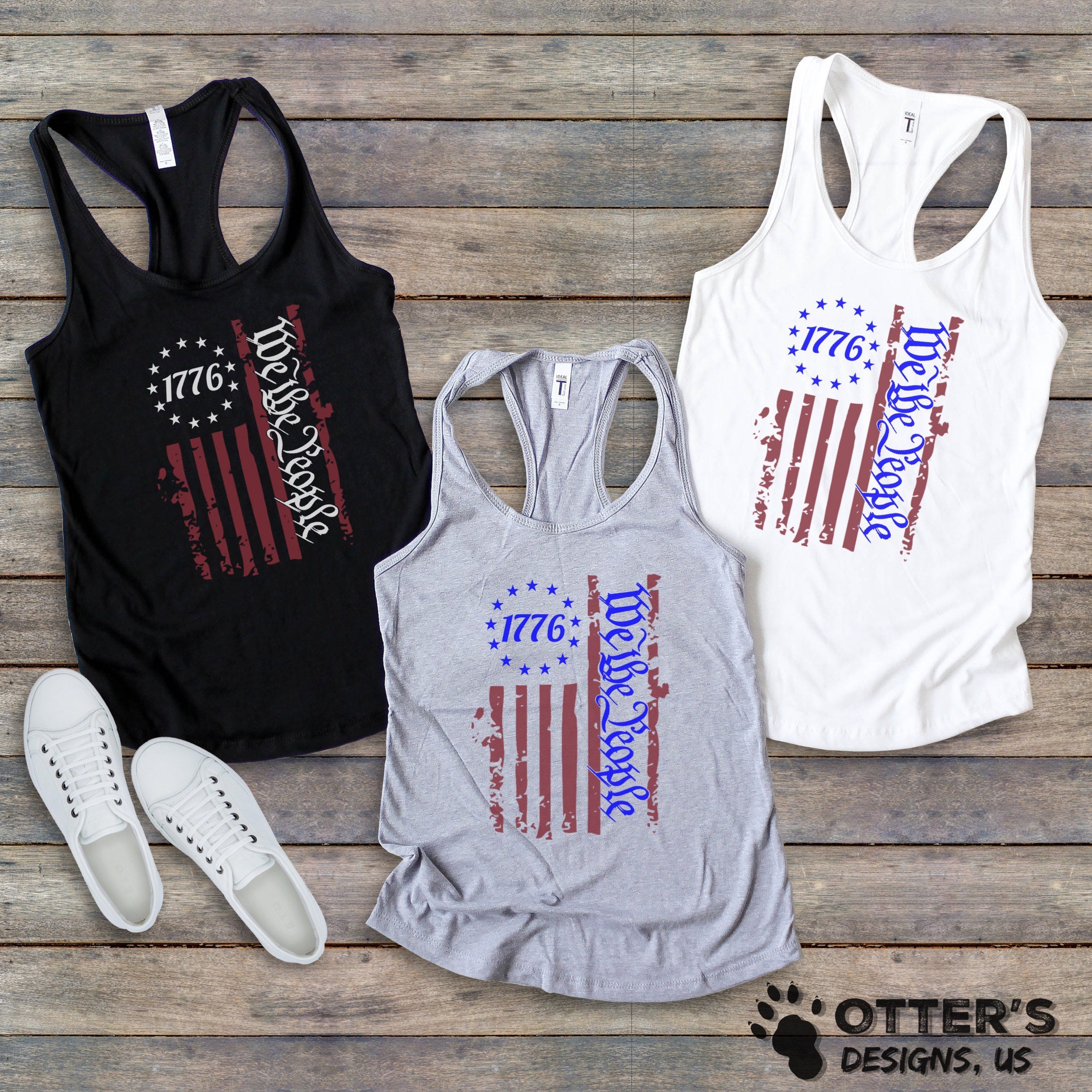 We the People 1776 Distressed American Patriotic Tank - Etsy