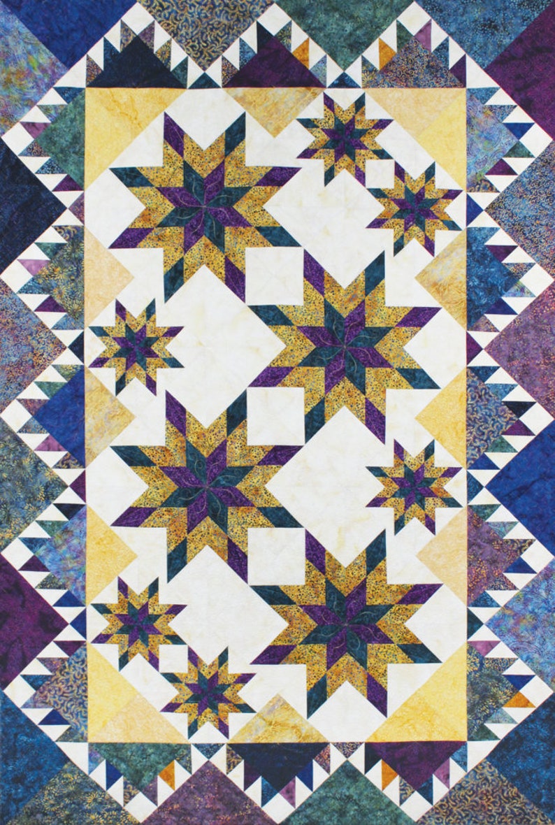 Mountain Blaze Quilt Pattern Twin & King Two Sizes Quilt Pattern by ...