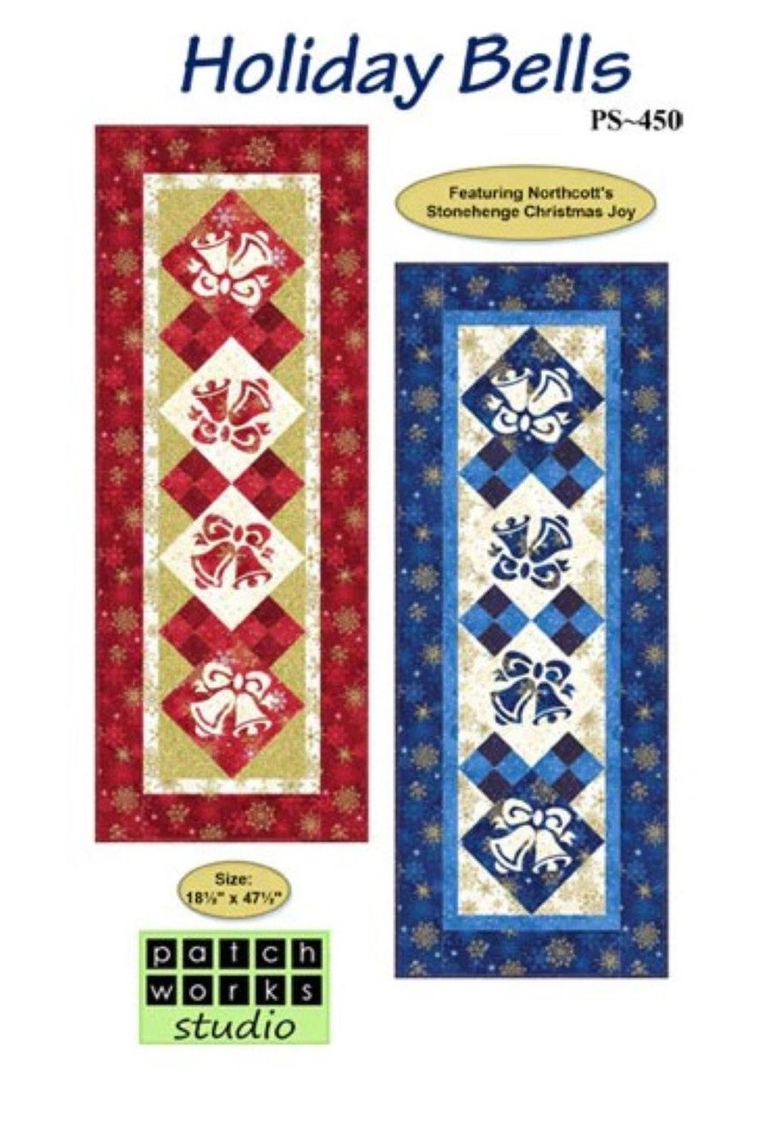 Holiday Bells Table Runner Pattern 18 X47 by Patchworks Studio - Etsy