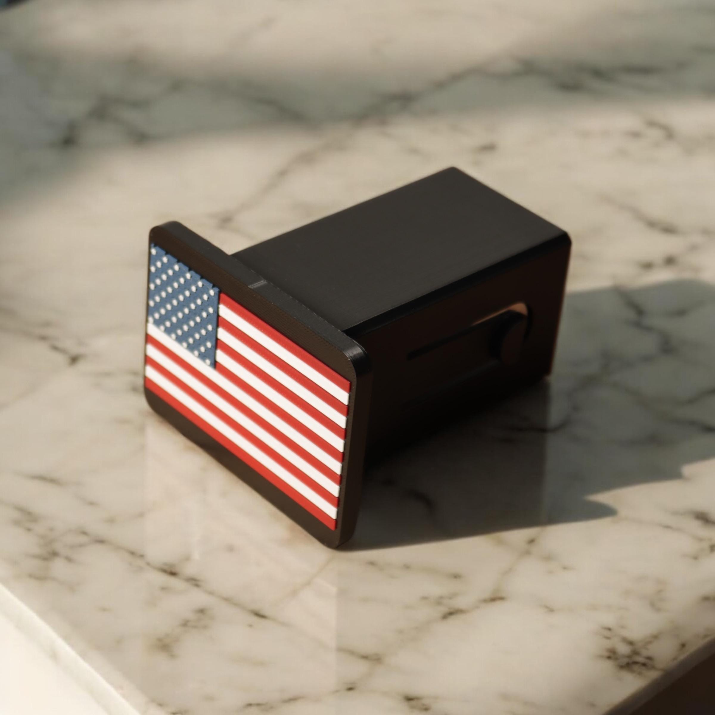 Custom Printed Hitch Cover - USA Flag - Etsy