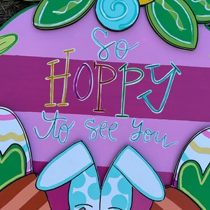 Easter Door Hanger,bunny Door Hanger,spring Door Hanger,easter Decor - Etsy