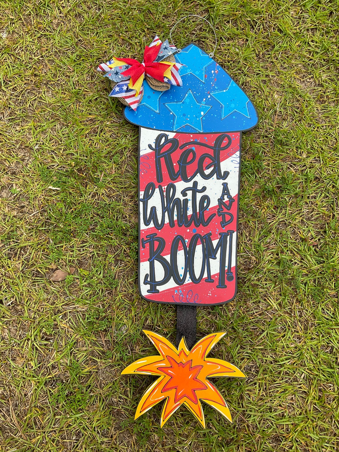 Patriotic Door Hanger, Patriotic Decor, Summer, Summer Decor ...