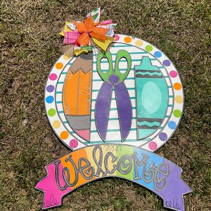 Teacher Door Hanger, Back to School Door Hanger, Welcome Door Hanger ...