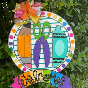 Teacher Door Hanger, Back to School Door Hanger, Welcome Door Hanger ...