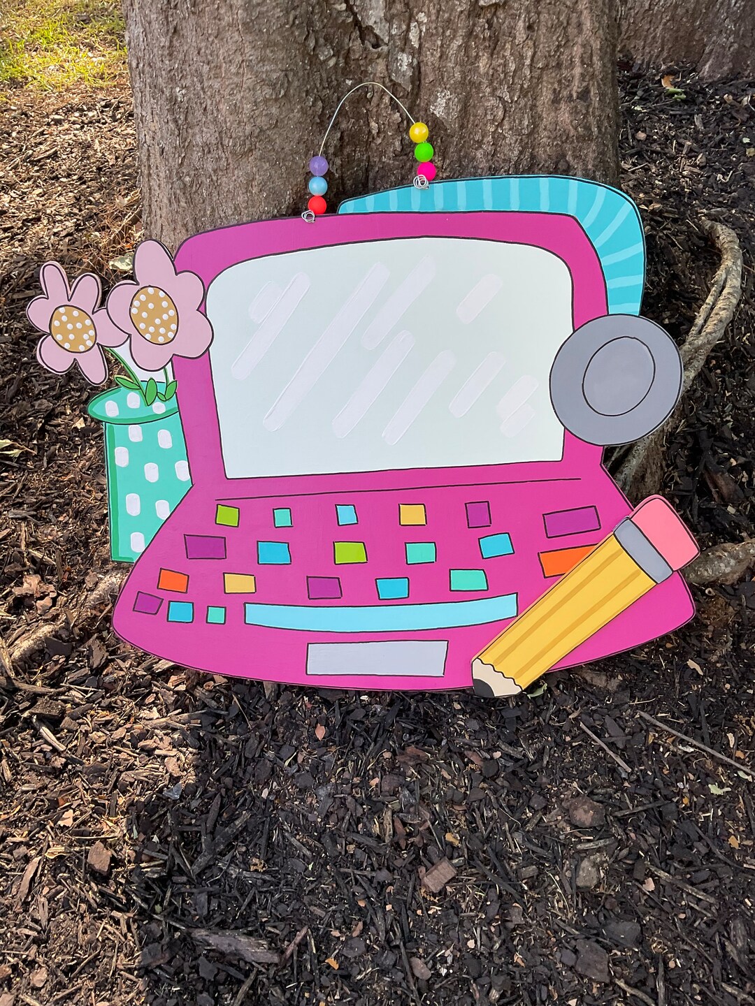 Teacher Door Hanger, Laptop Door Hanger, Technology-computer-typing ...