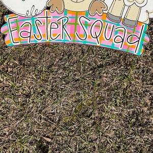 Easter Squad Door Hanger: Hand-painted Spring Decor - Etsy