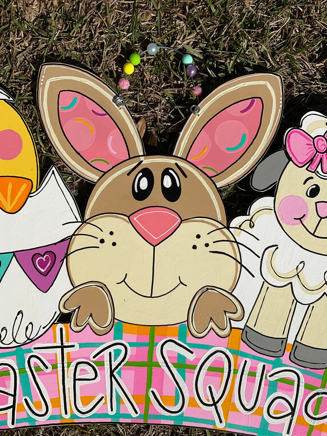 Easter Squad Door Hanger: Hand-painted Spring Decor - Etsy
