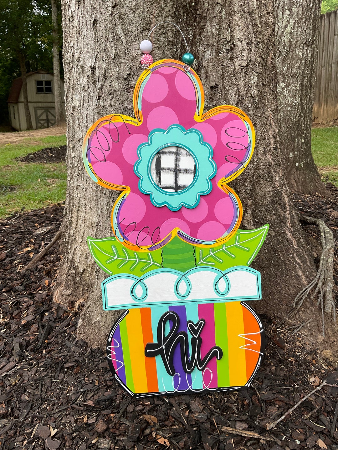 Spring Door Hanger, Summer Door Hanger, Flower Door Hanger, Spring ...
