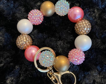 Lavender Bubblegum Bead Keychain - Etsy