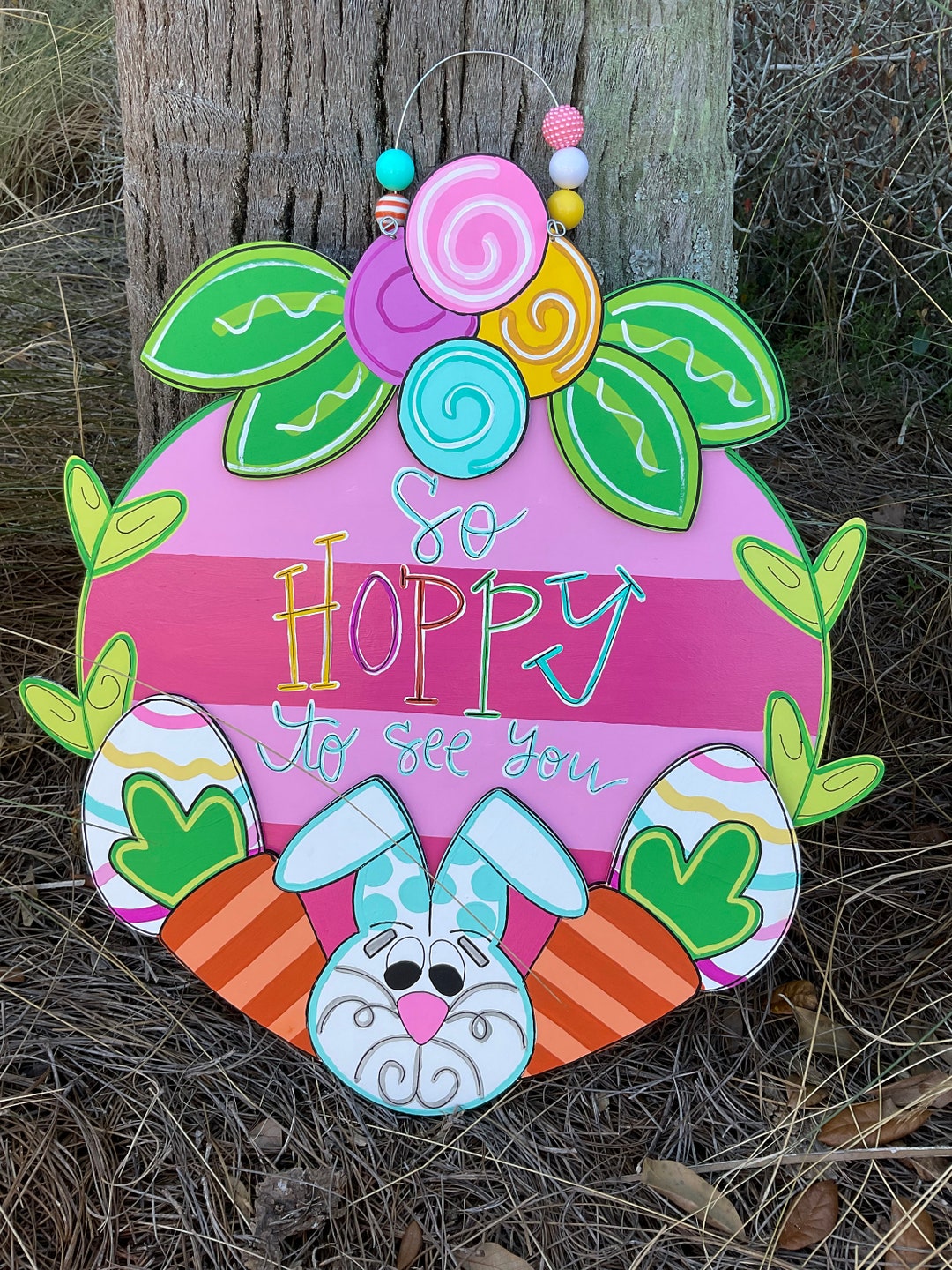 Easter Door Hanger,bunny Door Hanger,spring Door Hanger,easter Decor - Etsy