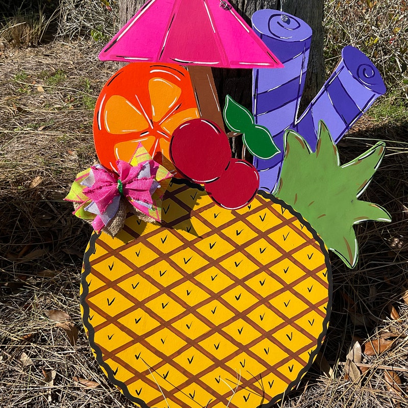 Pineapple Door Hanger - Etsy
