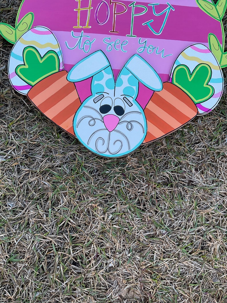Easter Door Hanger,bunny Door Hanger,spring Door Hanger,easter Decor - Etsy