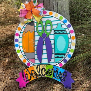 Teacher Door Hanger, Back to School Door Hanger, Welcome Door Hanger ...