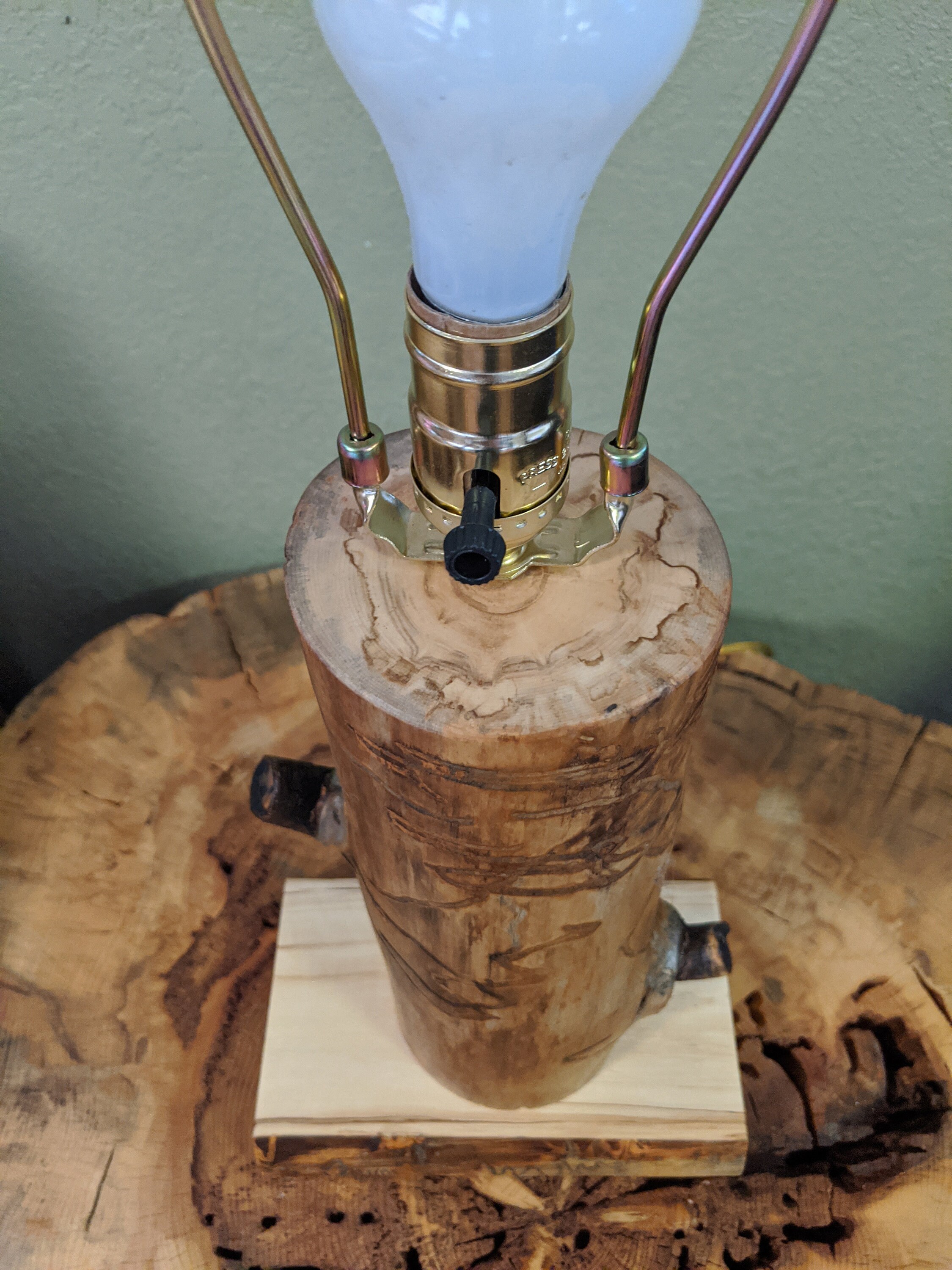 Rustic Log Table Lamp - Etsy
