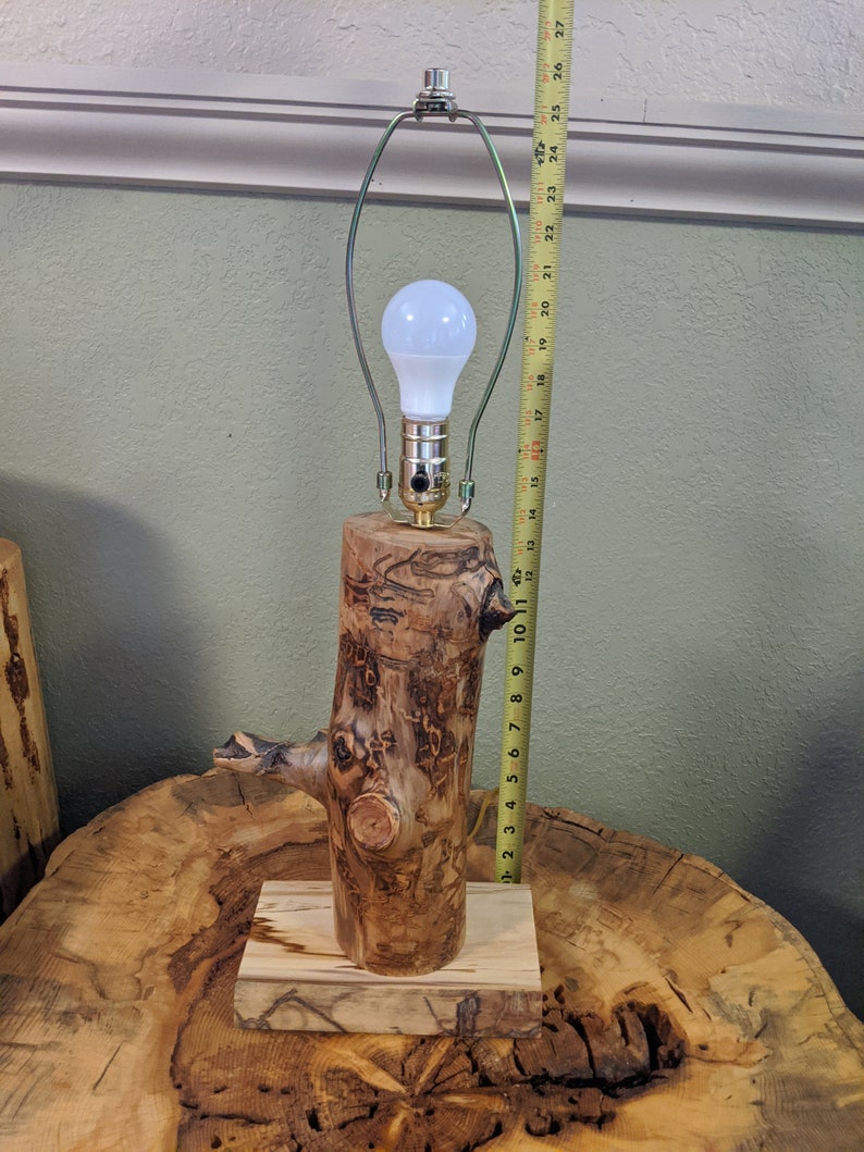 Rustic Log Table Lamp - Etsy