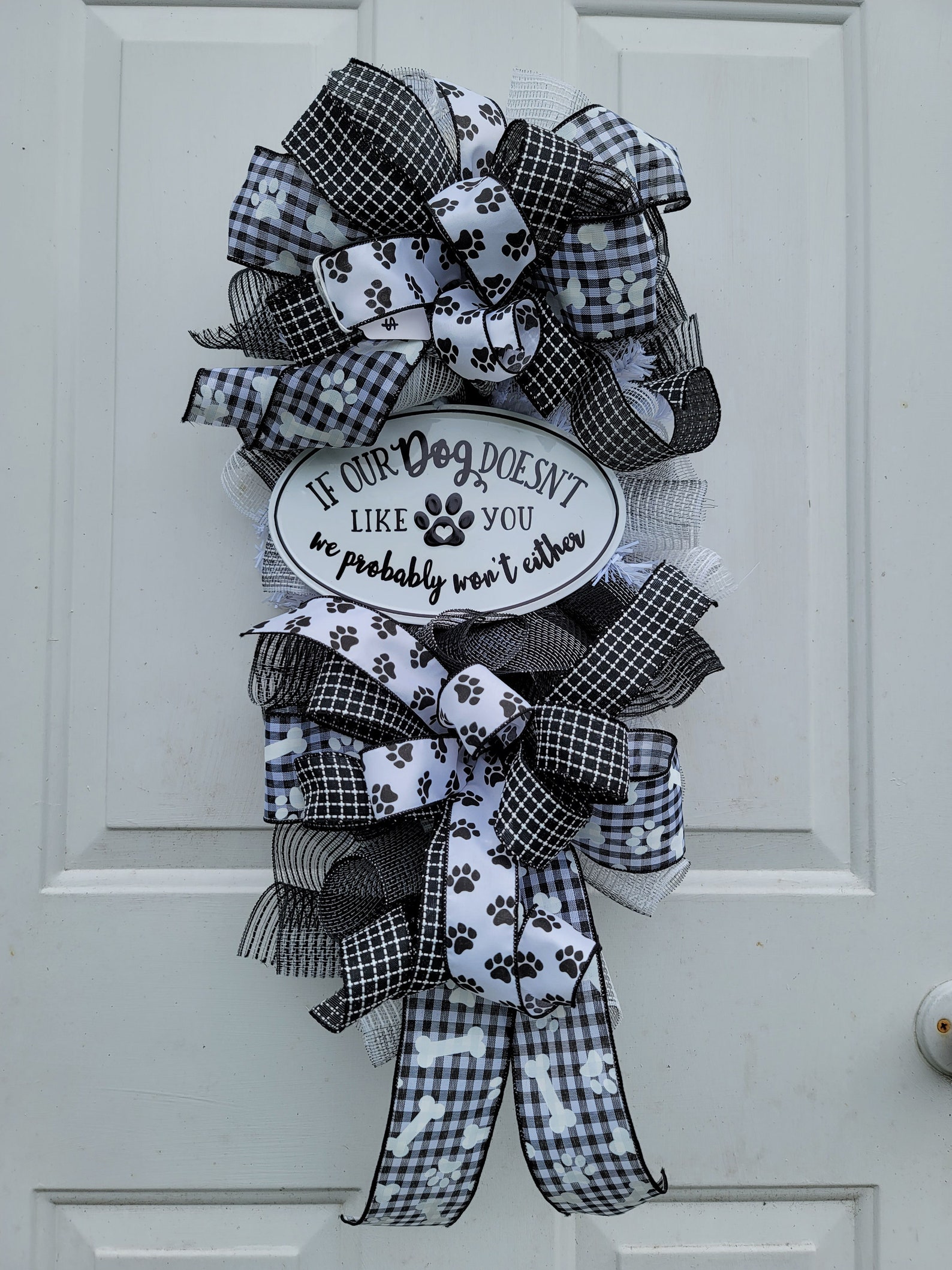 Dog Wreath, Puppy Swag, Pet Lover Home Décor, Dog Swag, Dog Lover Gift ...
