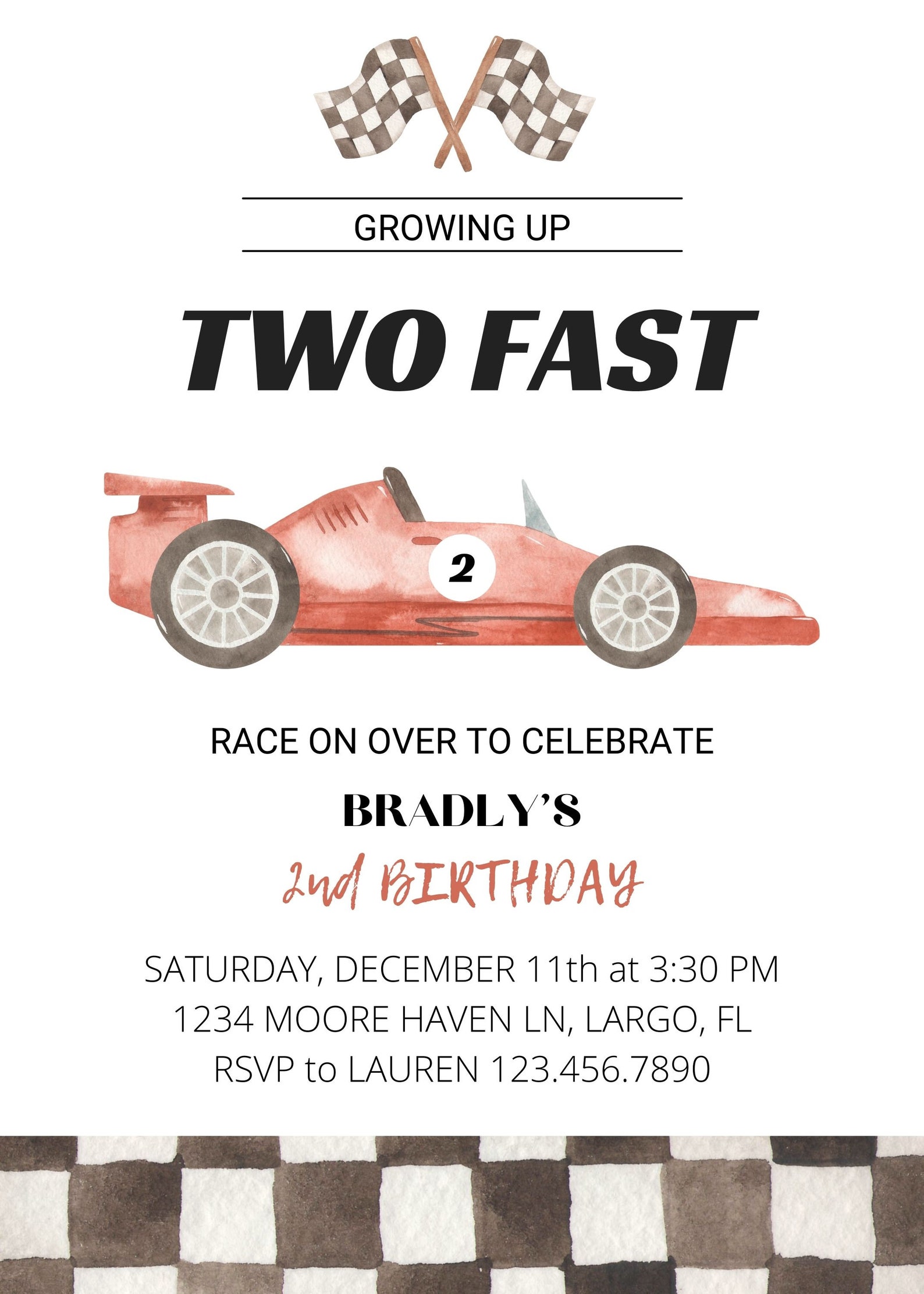 Two Fast Birthday Invitation, Two Fast Birthday Invite Template - Etsy