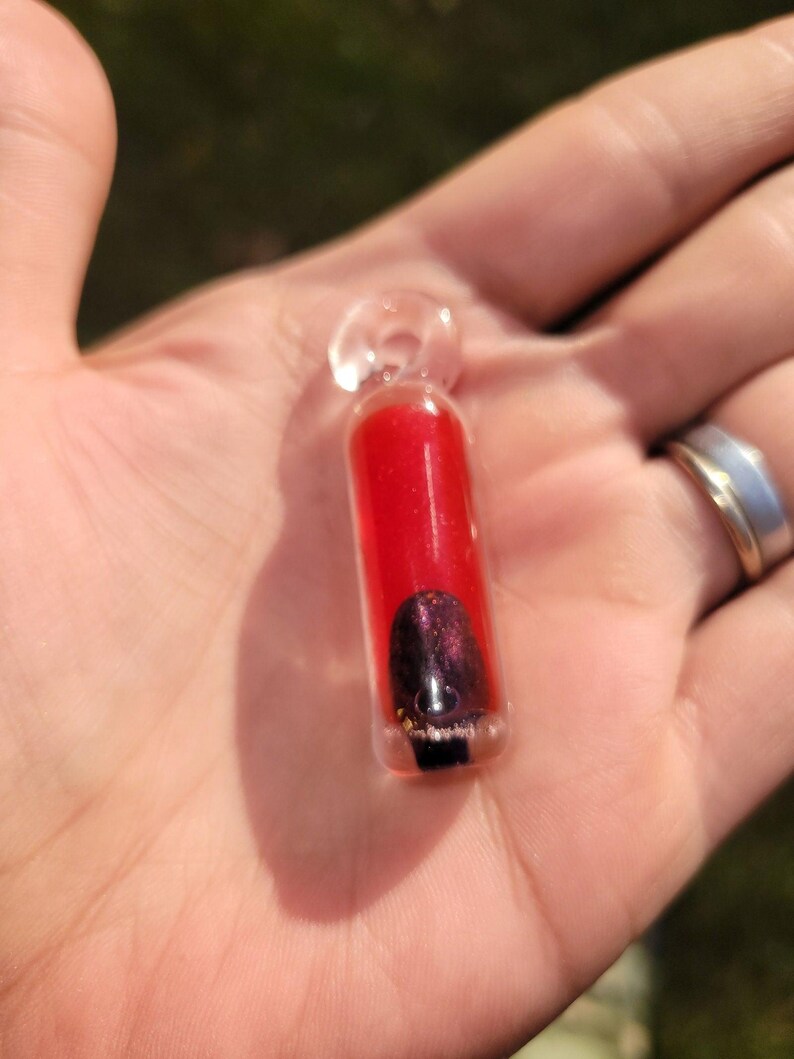 Liquid Filled Glass Lava Fidget Pendants Handblown Glass - Etsy