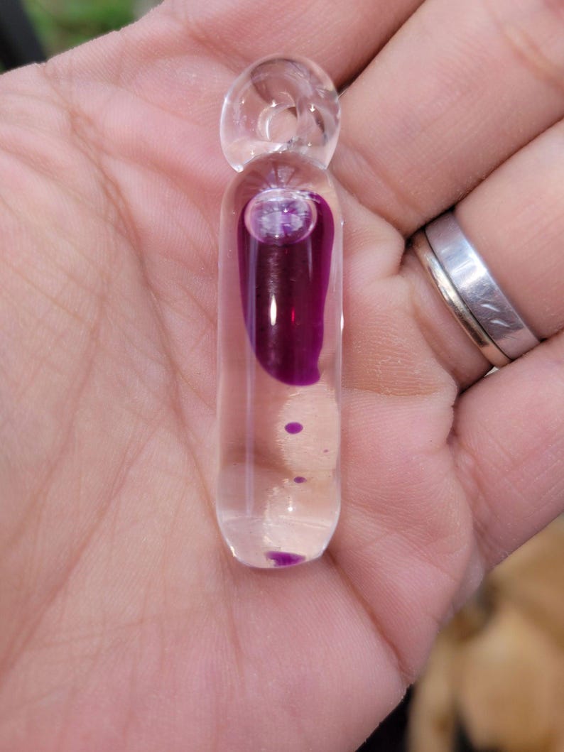 Liquid Filled Glass Lava Fidget Pendants Handblown Glass - Etsy