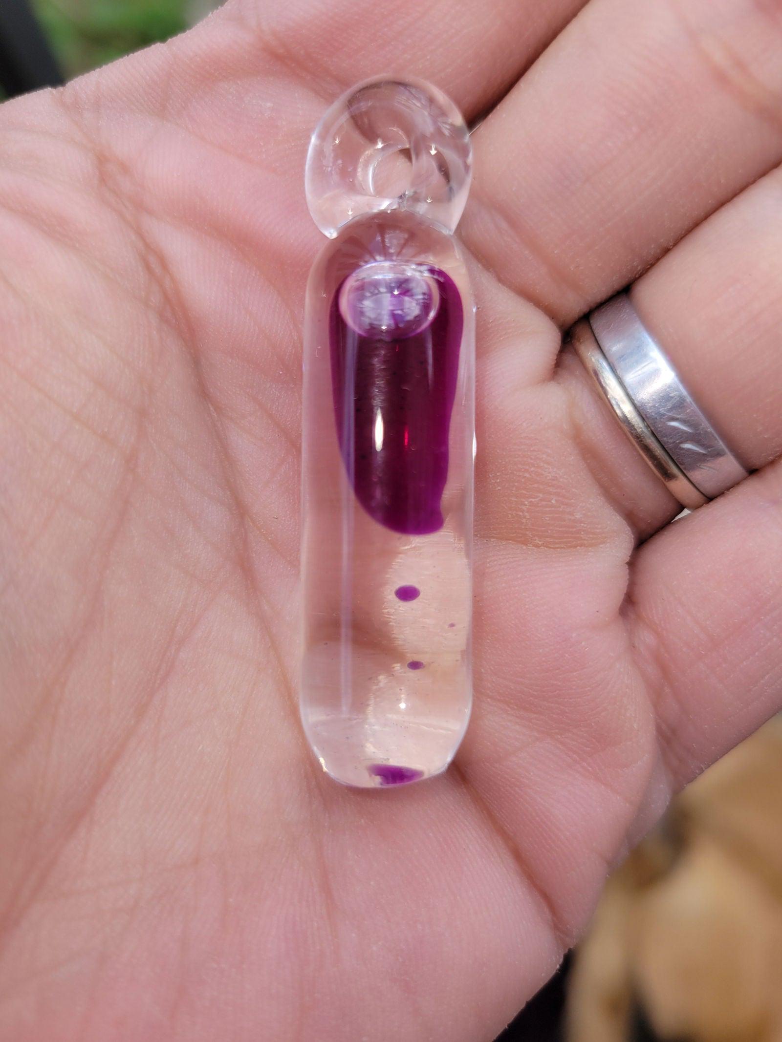 Liquid Filled Glass Lava Fidget Pendants Handblown Glass - Etsy