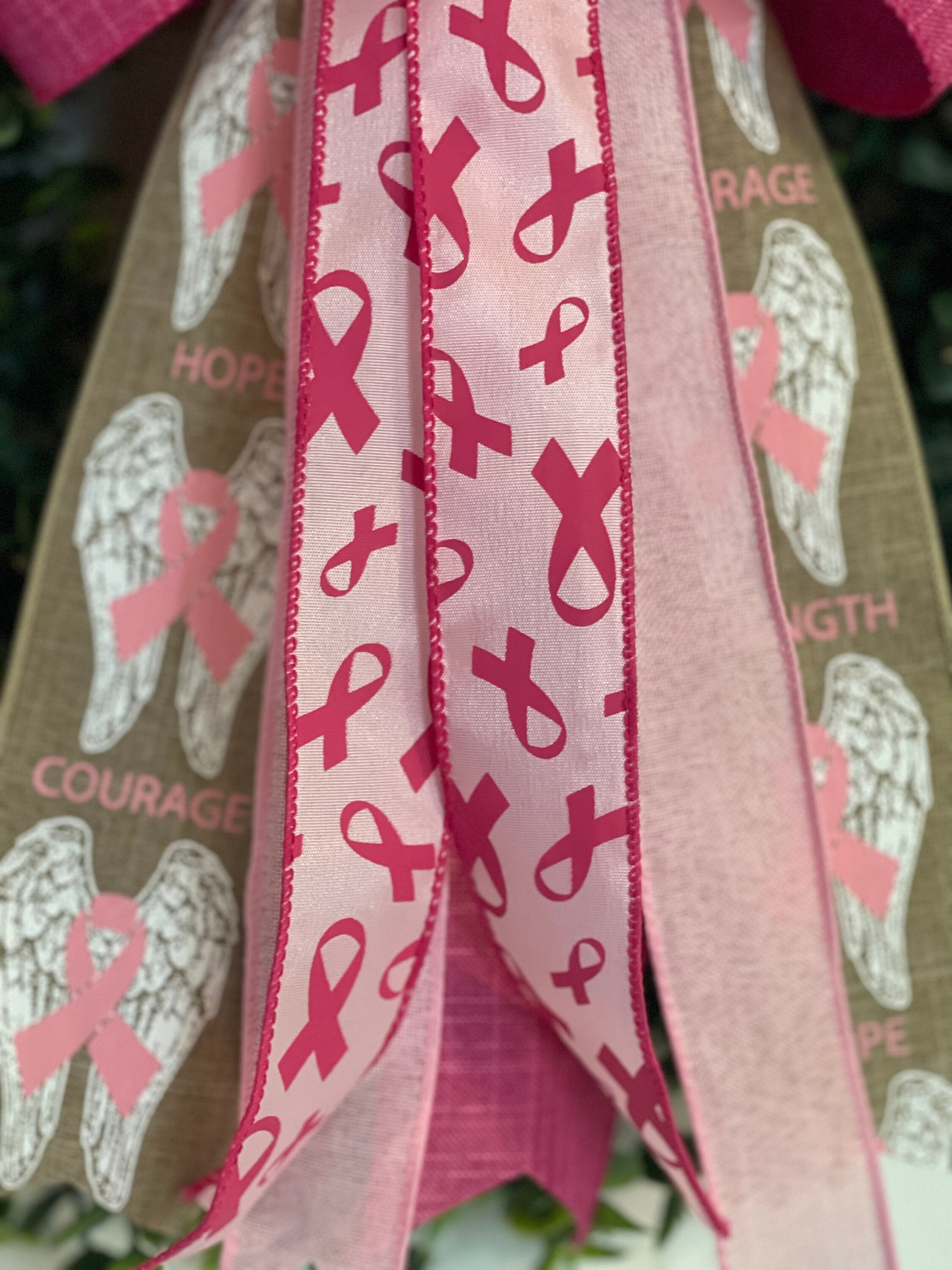 Breast Cancer Bow Awareness Bow Pink Bow Breast Cancer - Etsy