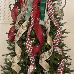 Merry Christmas Tree Topper, Christmas Topper, Red & Green Tree Topper ...