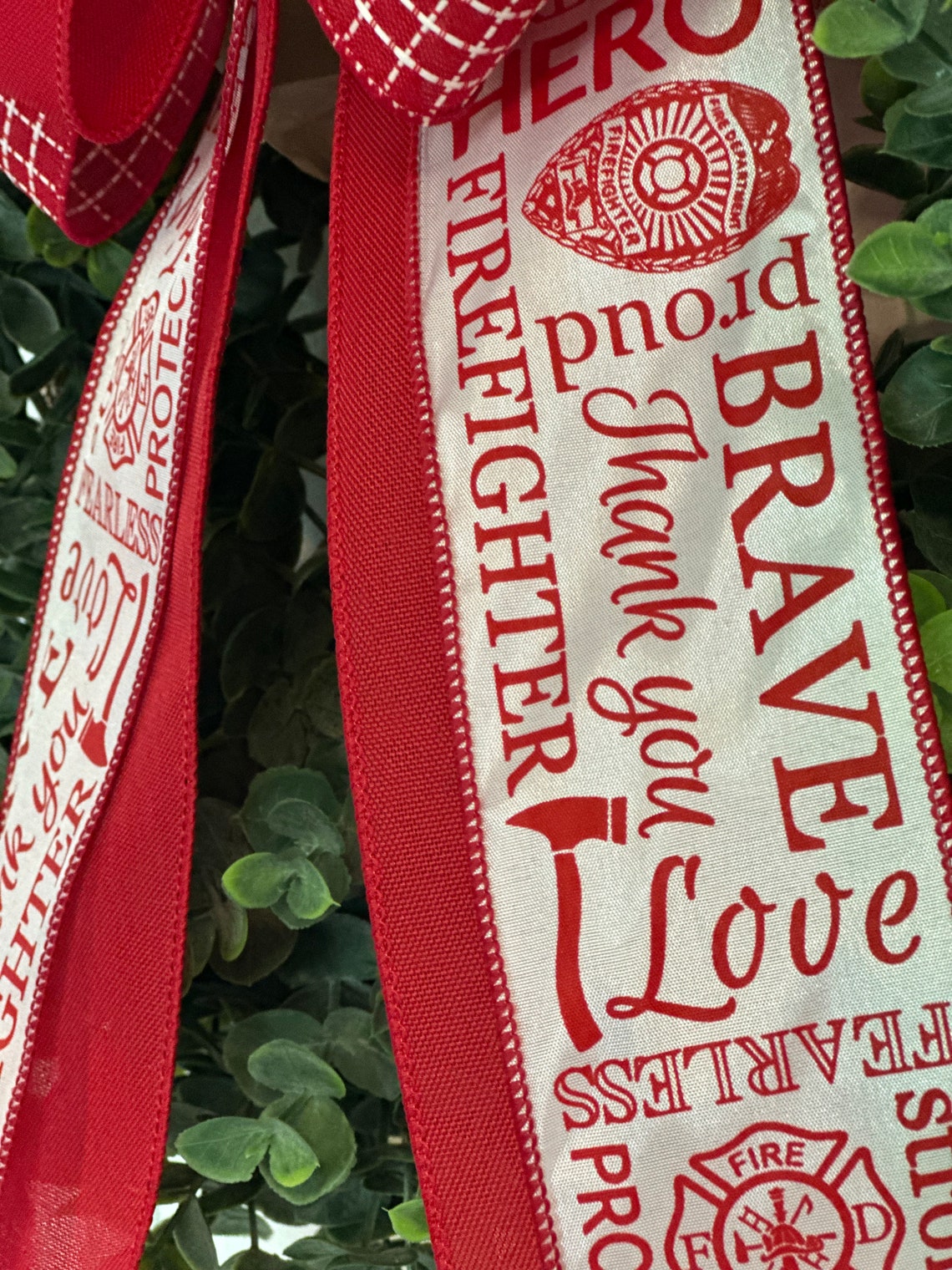 Firefighter Bow, First Responders Bow, Thin Red Line, Support Bow, Fire ...