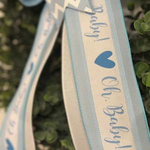 Its A Boy Bow, Baby Shower Bow, Welcome Baby Bow, Oh Baby Bow, Wreath ...