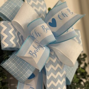 Its A Boy Bow, Baby Shower Bow, Welcome Baby Bow, Oh Baby Bow, Wreath ...