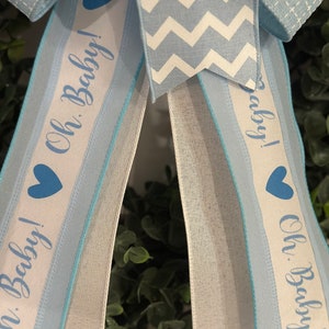 Its A Boy Bow, Baby Shower Bow, Welcome Baby Bow, Oh Baby Bow, Wreath ...