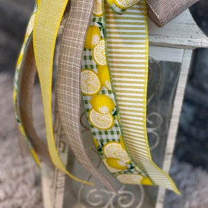 Lemon Lantern Bow, Lantern Bow, Lemon Decor, Summer Decor, Summer Bow ...