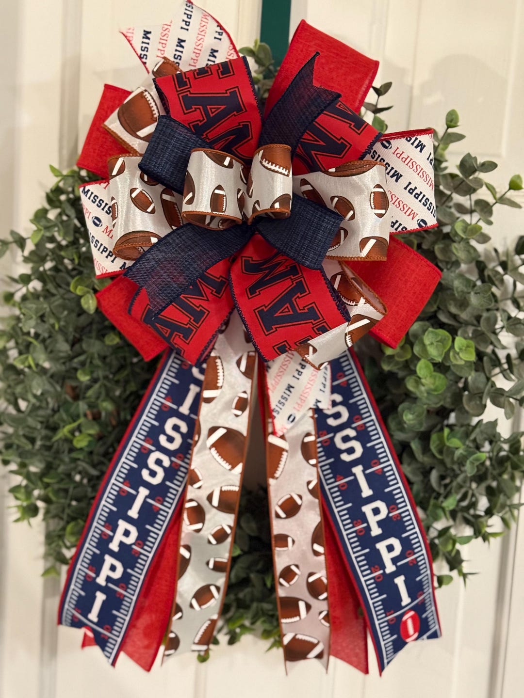 Ole Miss Rebels Bow, University of Mississippi Inspired Bow, Ole Miss ...