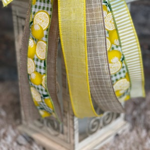 Lemon Lantern Bow, Lantern Bow, Lemon Decor, Summer Decor, Summer Bow ...