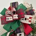 Nutcracker Tree Topper, Christmas Tree Topper, Nutcracker & Plaid Bow, Red and Green Bow, Merry ...
