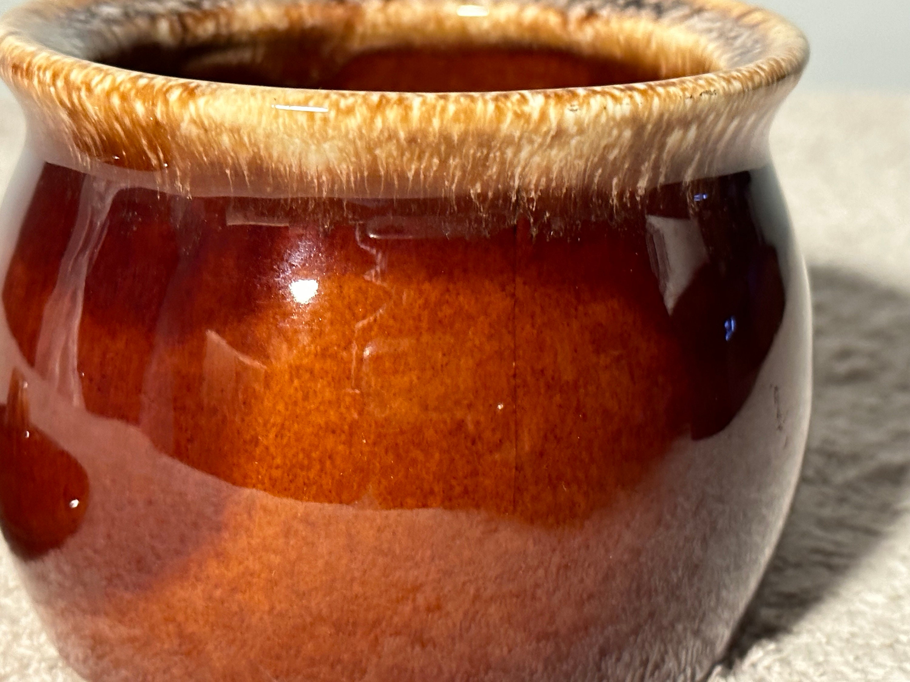 Vintage Hull Oven Proof USA Ceramic Drip Pottery Sugar Pot/ Bowl Home ...