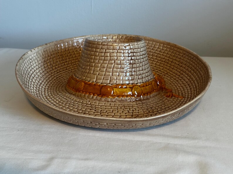 Vintage 1986 Whittier Ware Chips and Salsa Dip Server Bowl Party Hat ...