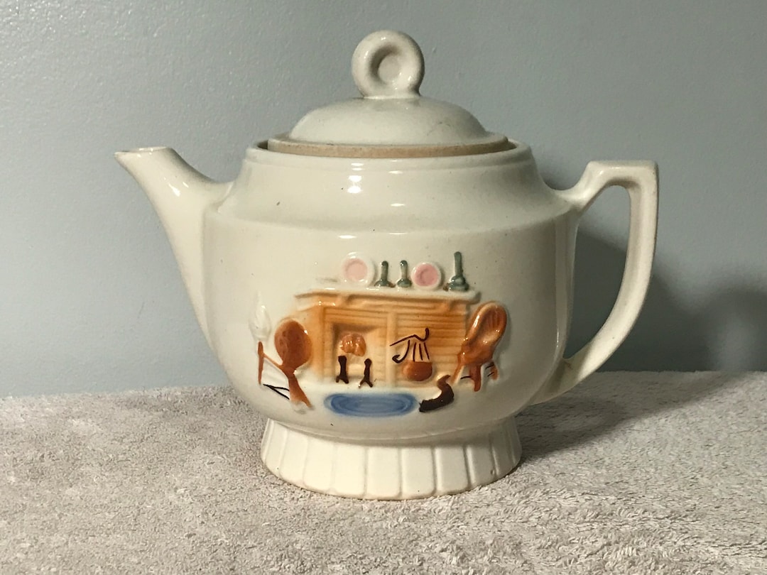 Antique Porcelier Hearth Teapot With Lid Home and Kitchen Serving Decor ...