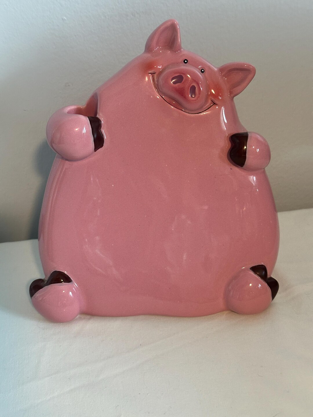 Vintage Tall Ceramic Piggy Bank Office Home and Kitchen Decor - Etsy