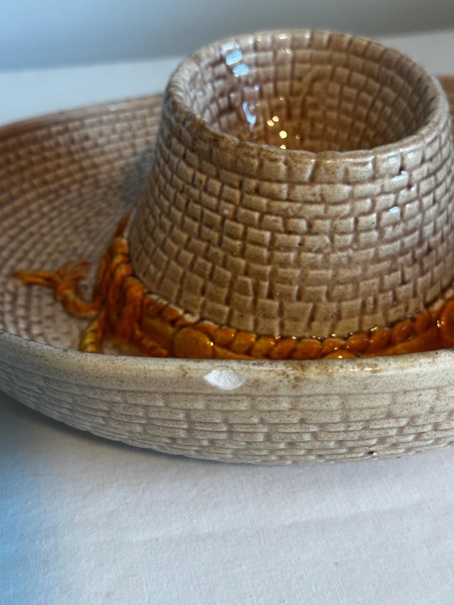 Vintage 1986 Whittier Ware Chips and Salsa Dip Server Bowl Party Hat ...