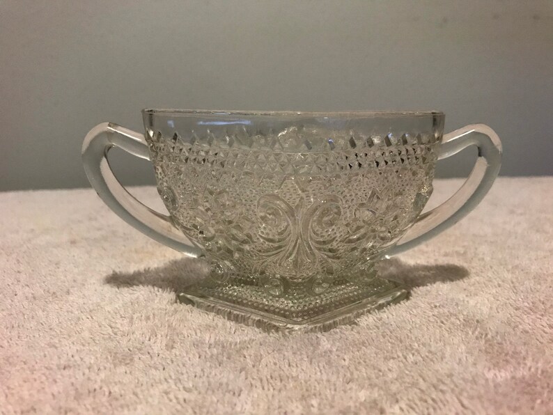 Vintage Depression Indiana Glass Floral and Pineapple Oatmeal Sandwich ...