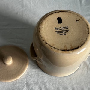 Vintage Home and Garden Party Stoneware Bean Crockpot Serving Pot Home ...
