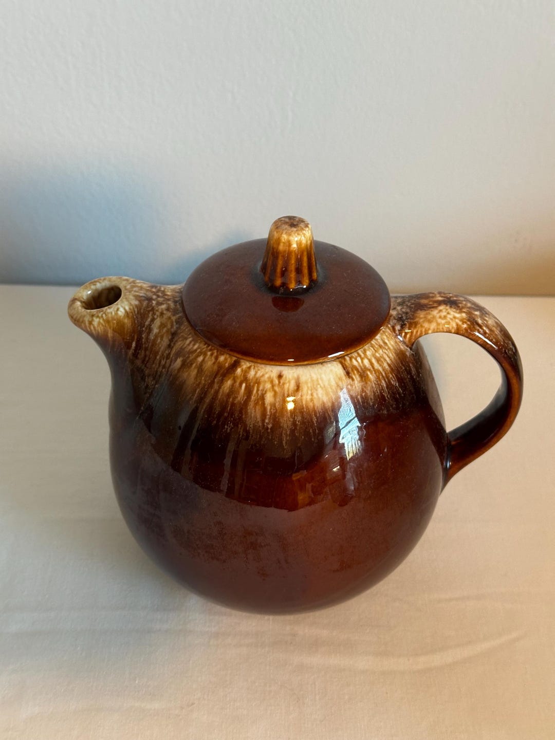 Vintage Hull Oven Proof USA Ceramic Drip Pottery Teapot / Tea Kettle ...