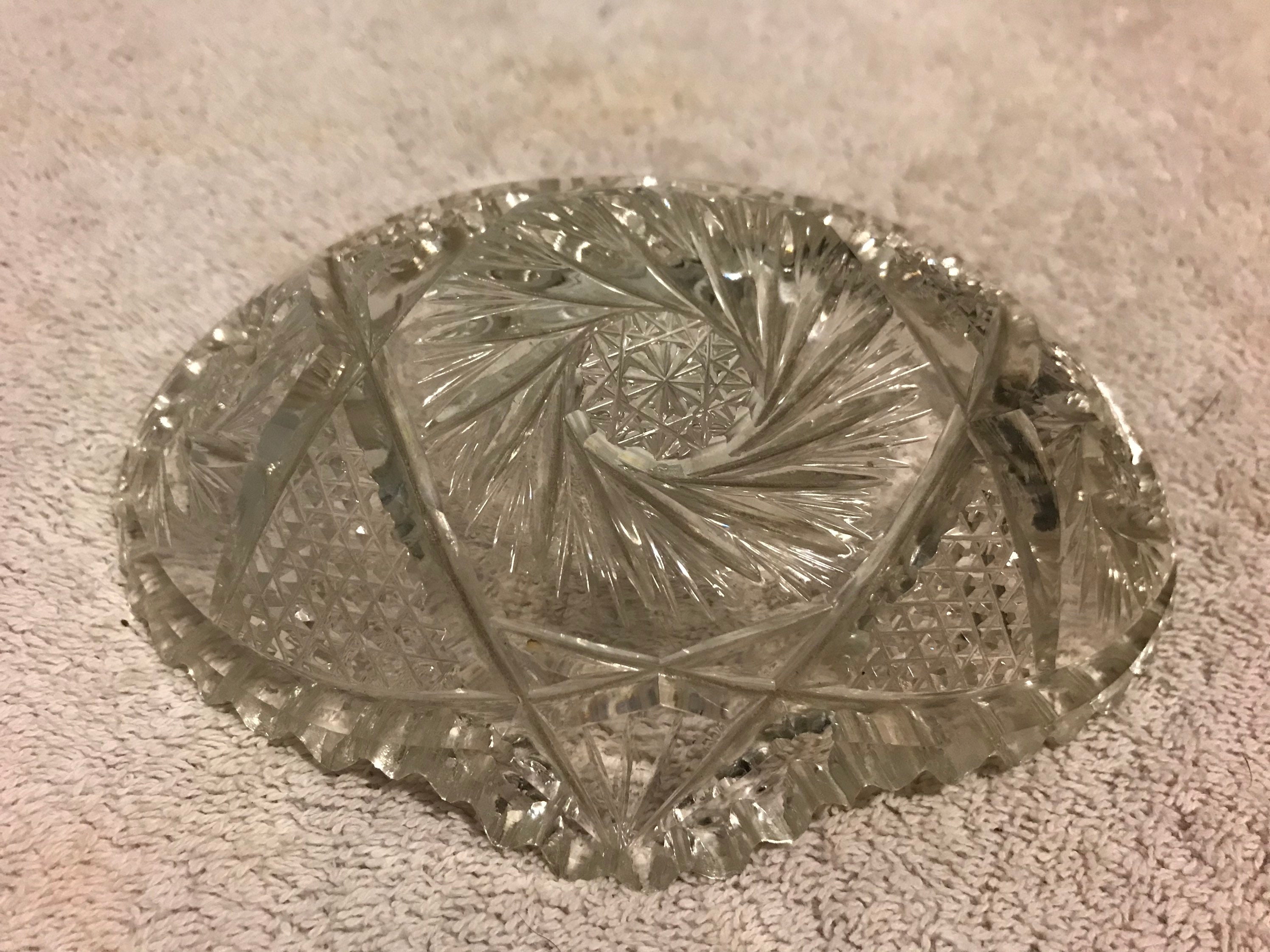 Vintage Crystal Pickle Dish / Serving Dish Set - Etsy