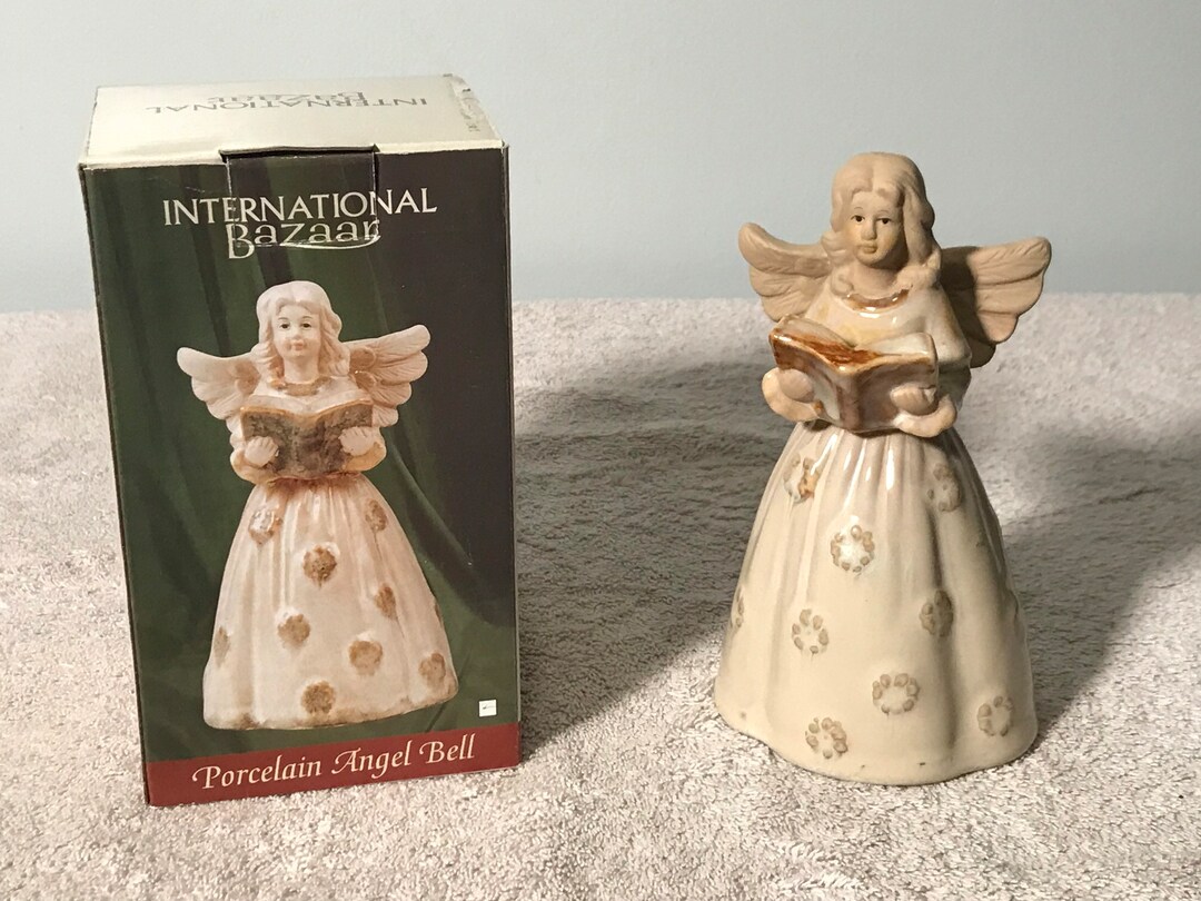 Vintage International Bazaar Porcelain Angel Bell Office Home and ...