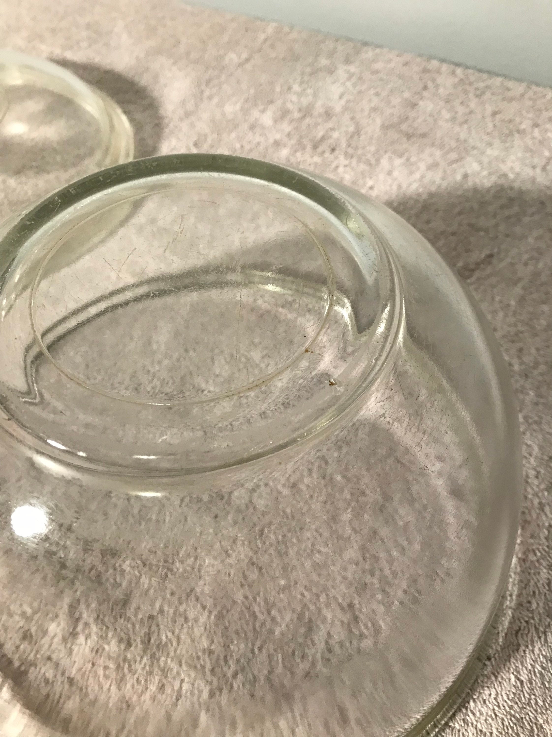 Vintage Large Glass Round Serving Bowl With Lid - Etsy